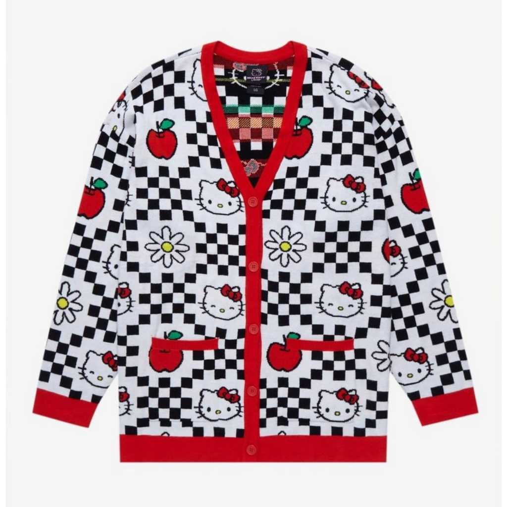 Jual Sanrio Hello Kitty Checkered Cardigan Size S | Shopee Indonesia