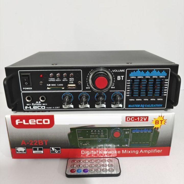 Jual Power Amplifier Bluetooth Penguat Audio Speaker 12inch x4 FLECO A ...