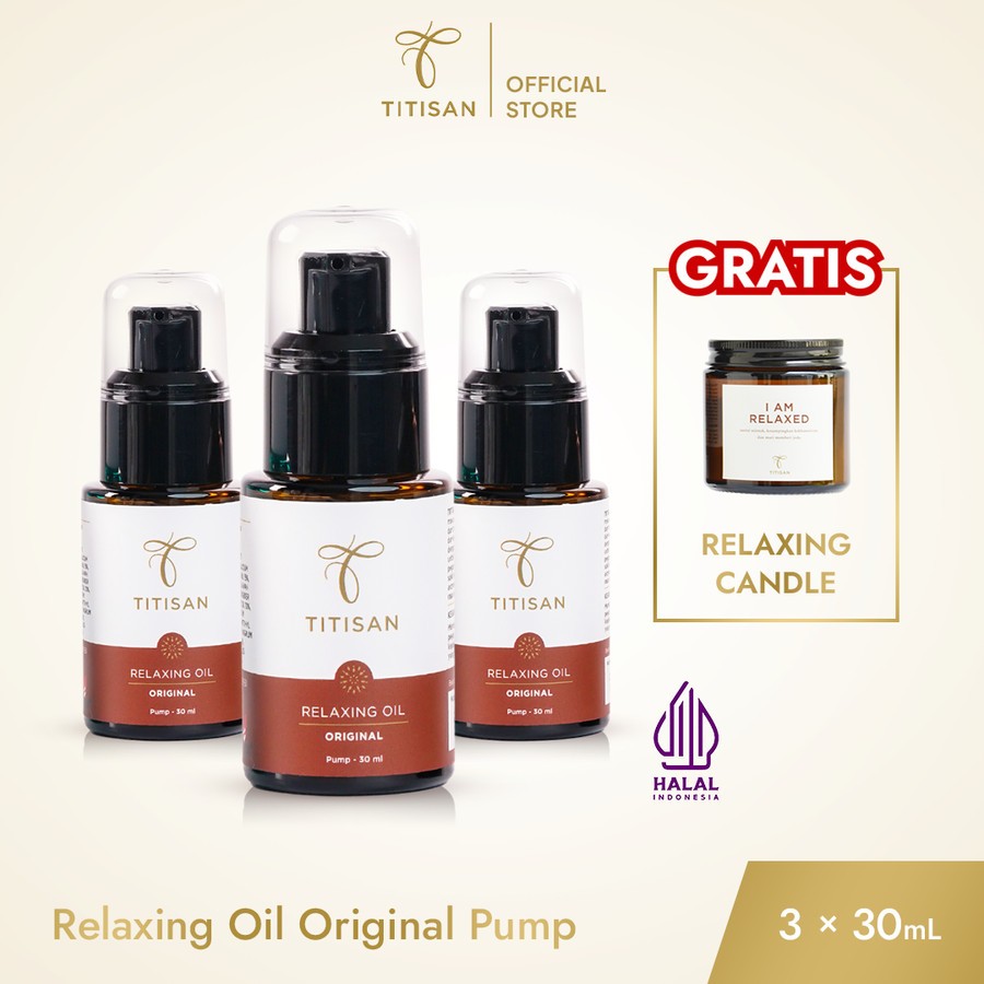 Jual PAKET Titisan Relaxing Oil Pump Buy 3 Get 1 Candle | Shopee Indonesia