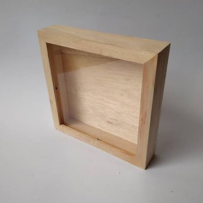 Jual Pigura / frame / bingkai kayu 3D ukuran 20x20 + kaca acrylic ...
