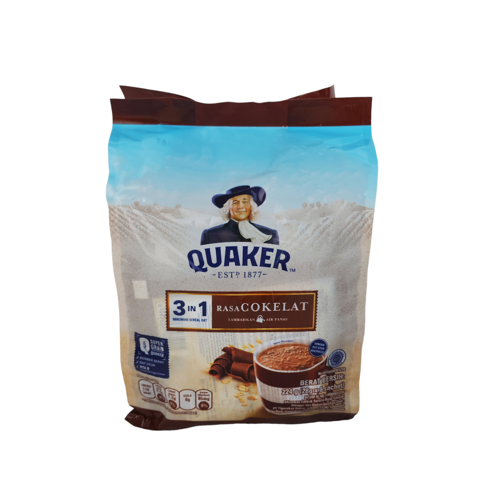 Jual Quaker Oat 3 IN1 - Netto 224 gr( 28gr x 8 bks) | Shopee Indonesia