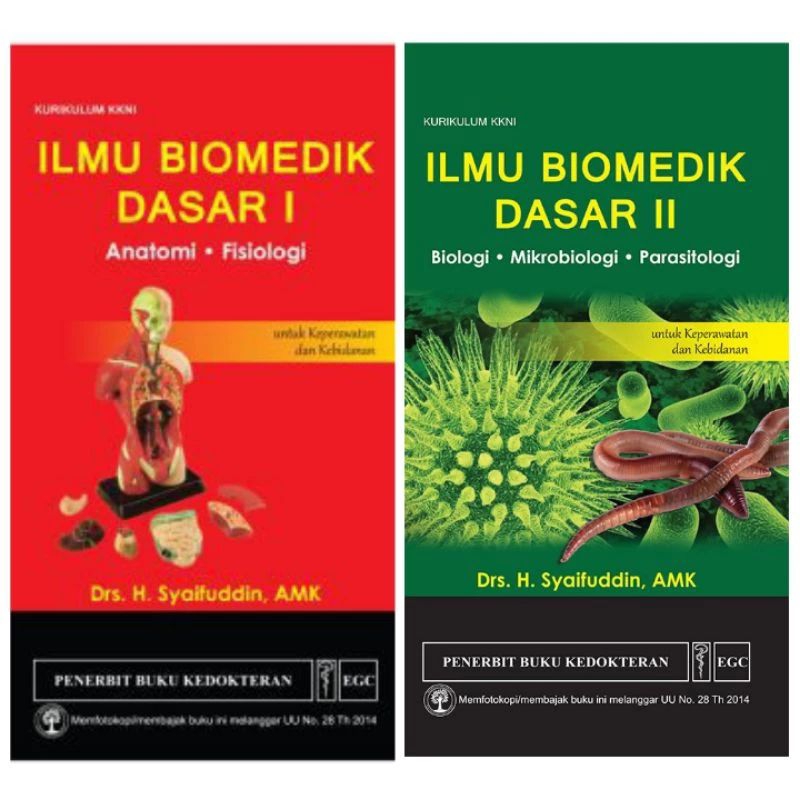 Jual Ilmu Biomedik Dasar 1 dan 2 Anatomi Fisiologi Biologi Mikrobiologi Parasitologi ...
