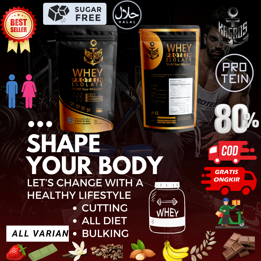 Jual Susu Gym Whey Protein Isolate 200gr 500gr 1000gr / 1 Kg | Shopee ...