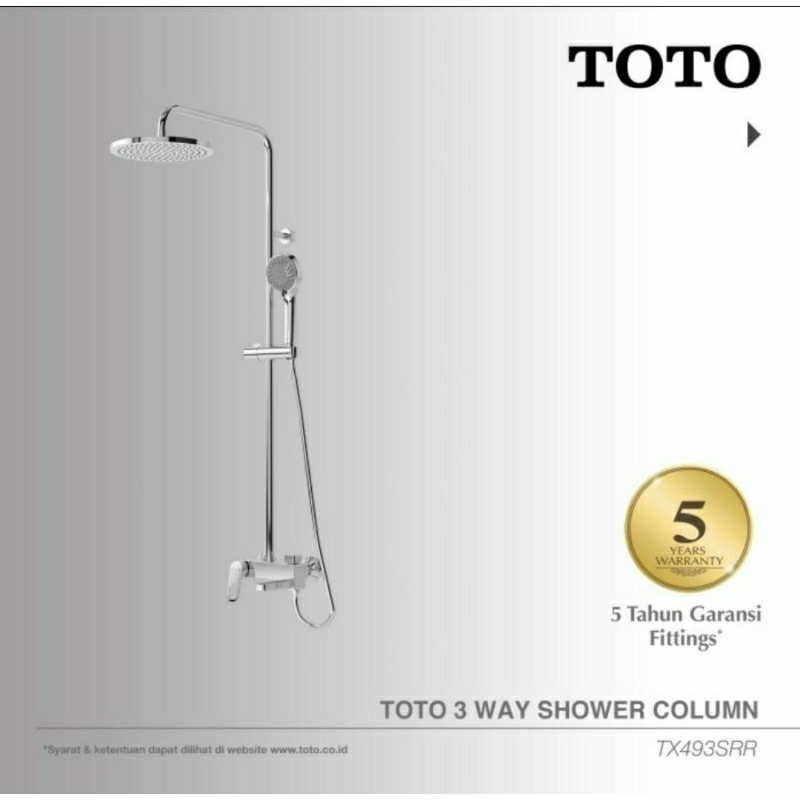 Jual TOTO TX493SRR Rei R 3 Way Shower Column Set / Shower Tiang TX493SRR | Shopee Indonesia