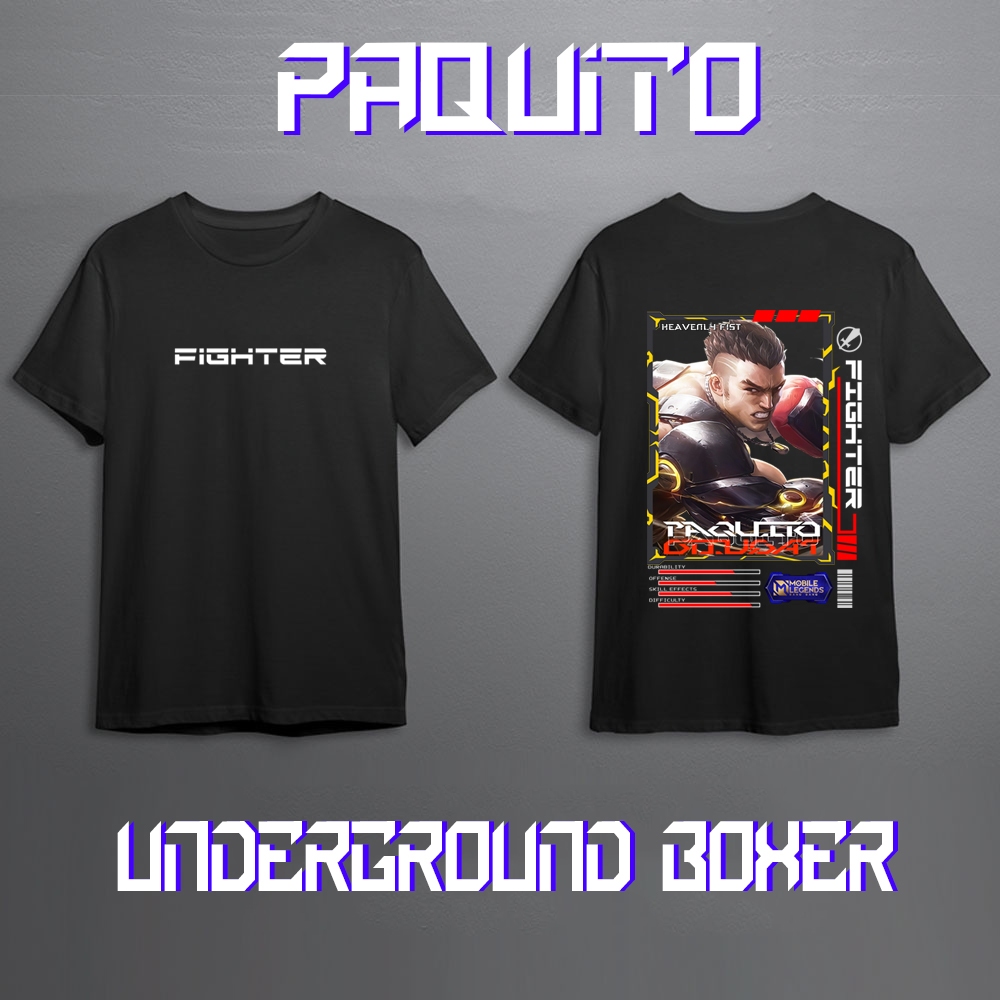 Jual Kaos Pria Mobile Legend Hero PAQUITO FIGHTER Skin Keren//Kaos ... Jual Kaos Pria Mobile Legend Hero PAQUITO FIGHTER Skin Keren//Kaos ...