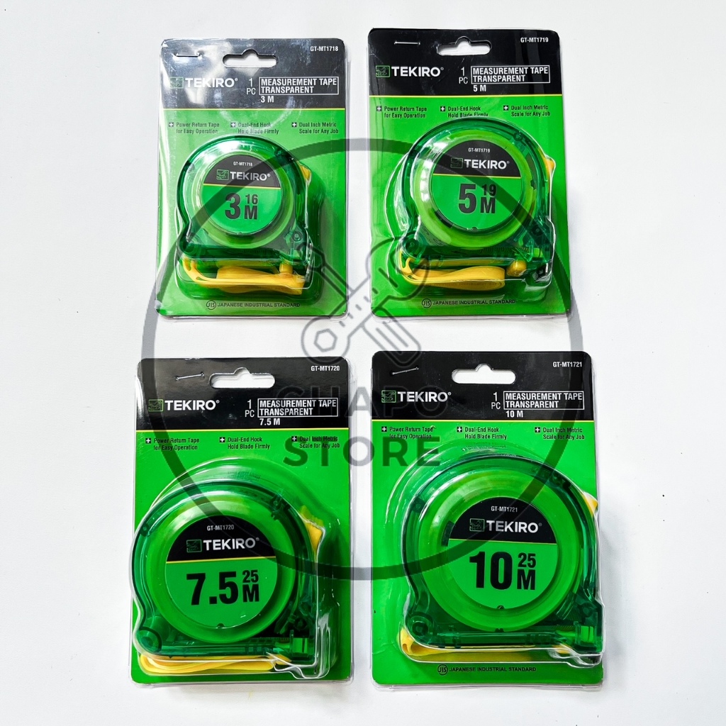 Jual Tekiro meteran tukang autostop autolock transparan 3 5 7,5 10 ...