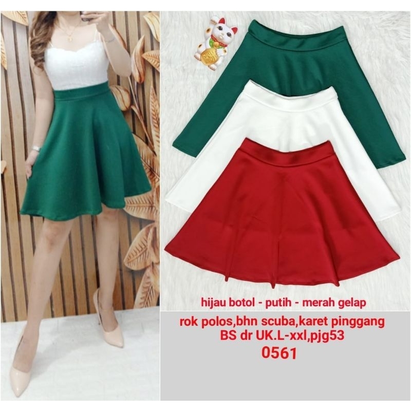 Jual Rok bahan scuba polos , bisa dari ukuran L-XXL panjang 53 ,0561 ...