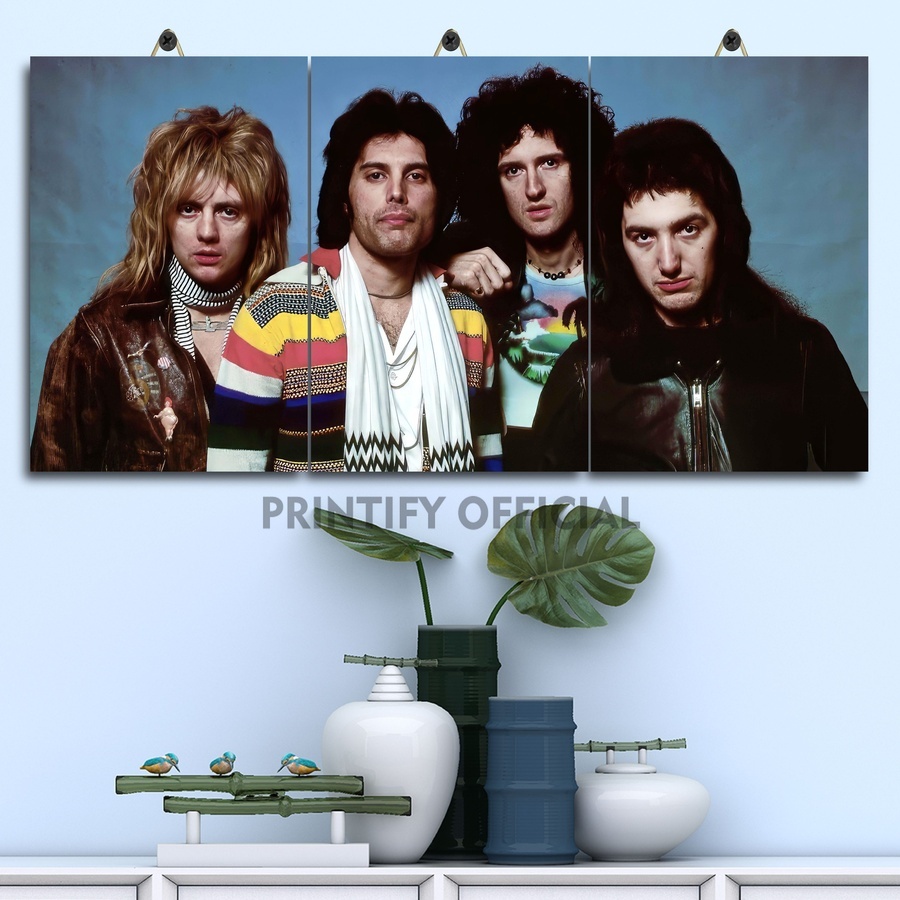 Jual Poster Kayu Personel Band Queen 60X30 Multi Panel / Poster Vokalis ...