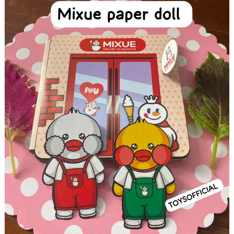 Jual MIXUE WITH BEBEK VIRAL QUIET BOOK MAINAN EDUKASI ANAK PAPER DOLL ...