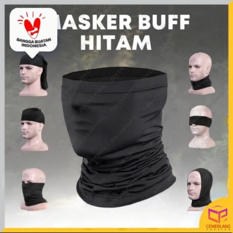 Jual Masker Buff Ninja Full Face Balaclava Spandex Hitam Polos Motor ...