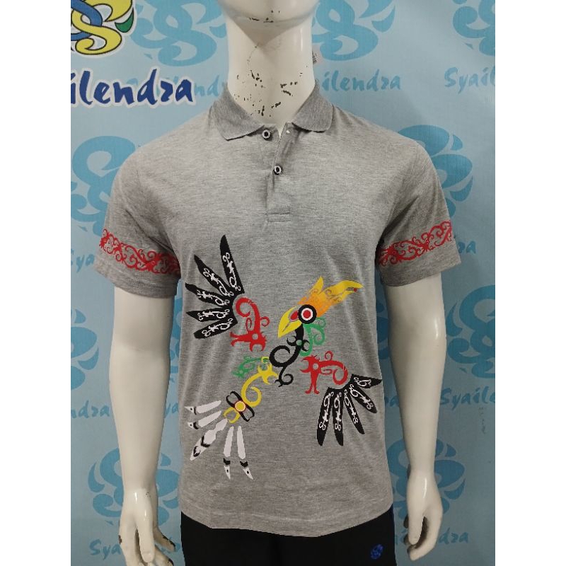 Jual Baju Dayak Motif Tingang Warna Abu Misty | Shopee Indonesia