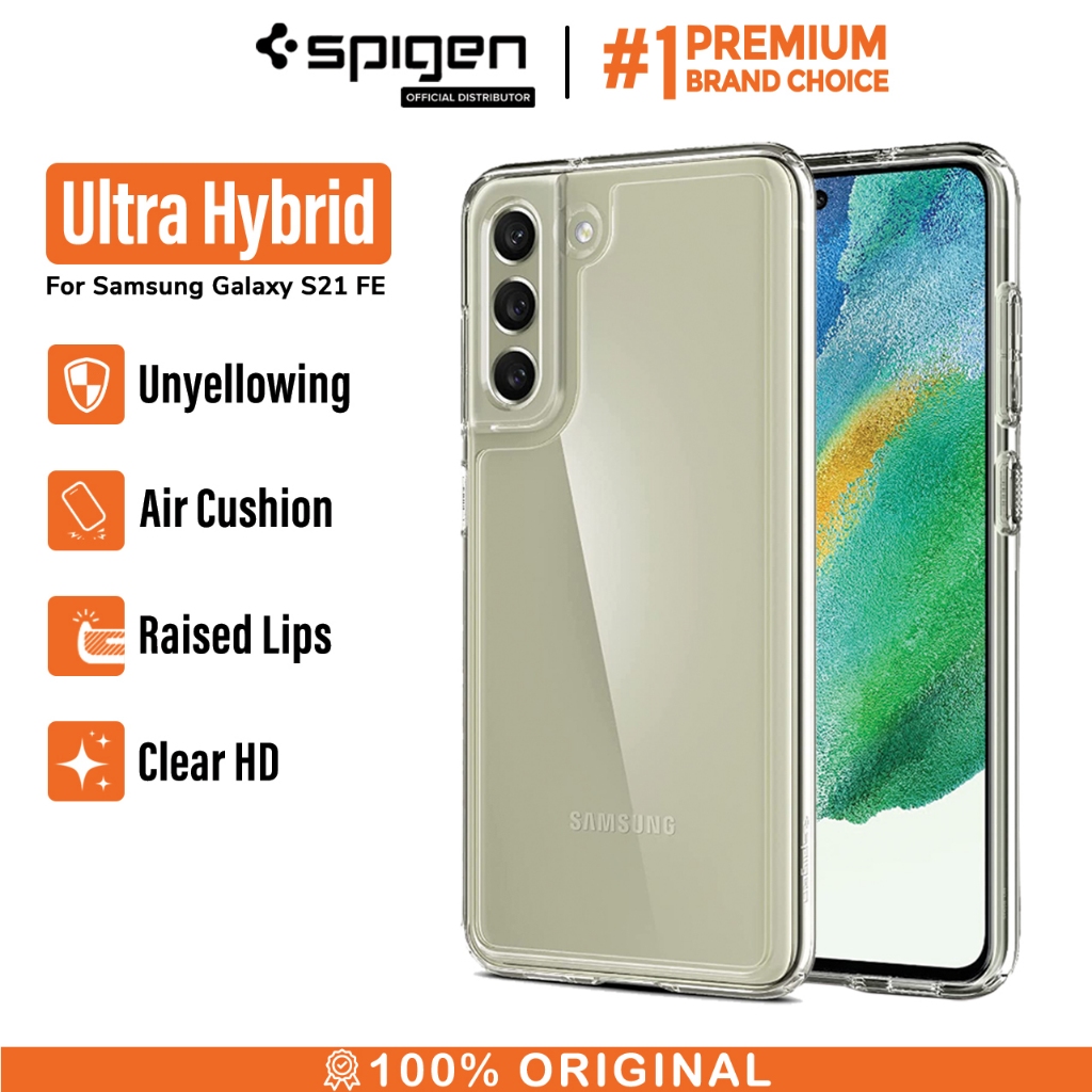 Jual Case Samsung Galaxy S21 FE Spigen Ultra Hybrid Anti Crack Clear Casing | Shopee Indonesia