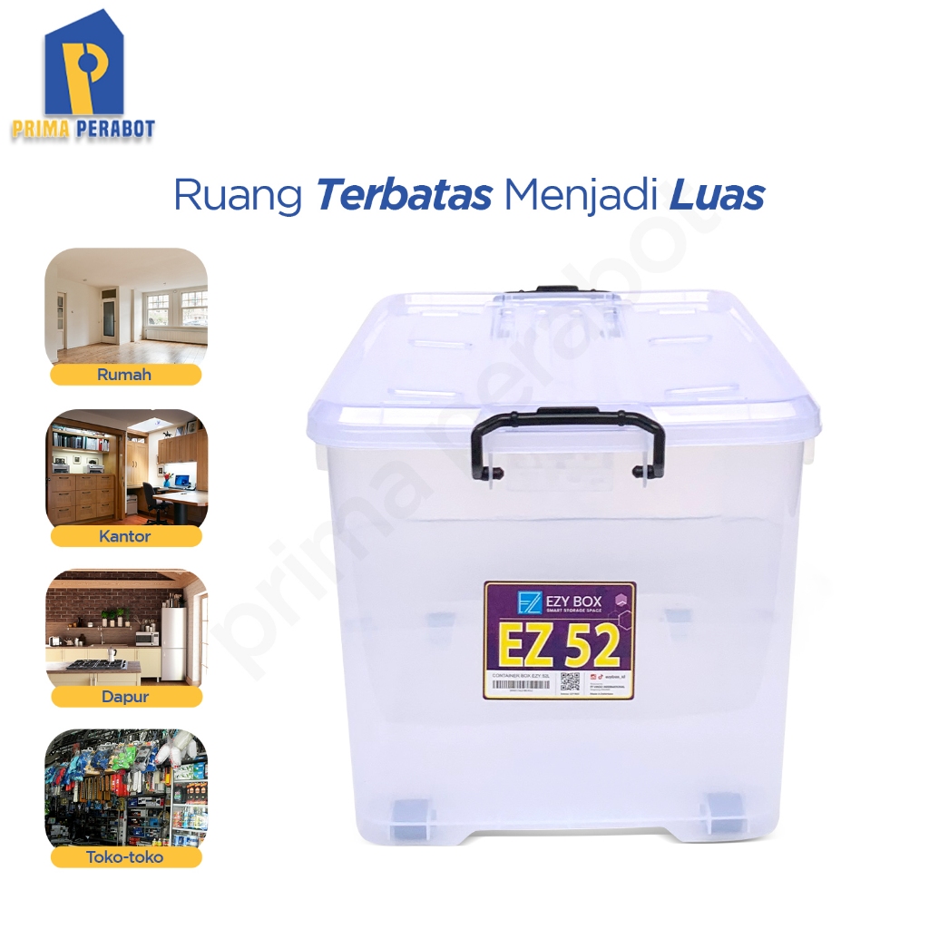 Jual Storage Box Multifungsi Box Container 52 L Transparan | Shopee ...