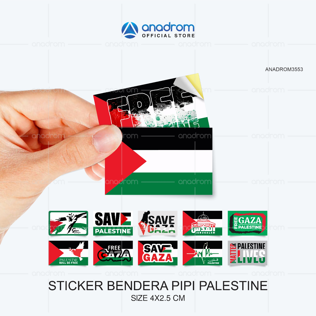 Jual Sticker Pipi Bendera Palestina | Sticker Save Palestine | Sticker ...