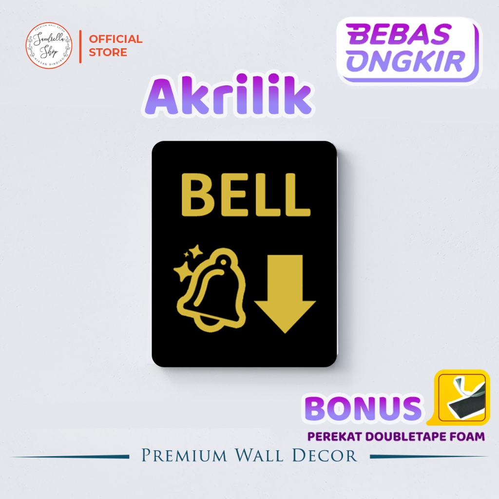 Jual Sign Board Rumah Akrilik Tanda Bell Acrylic Dekorasi Penunjuk Bell ...