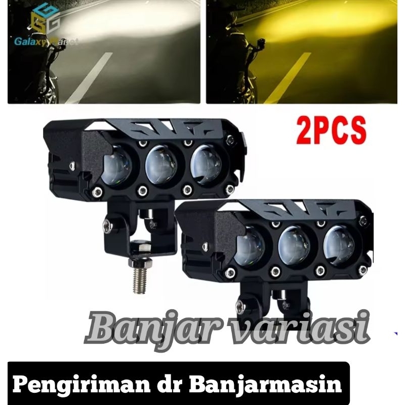 Jual Lampu Sorot Tembak Laser Mobil Motor Tembak LED SQL 3 Mata Laser ...