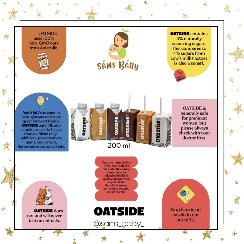 Jual OATSIDE MINI Chocolate Oat Milk 200ML - Susu Oat Gandum Lactose ...