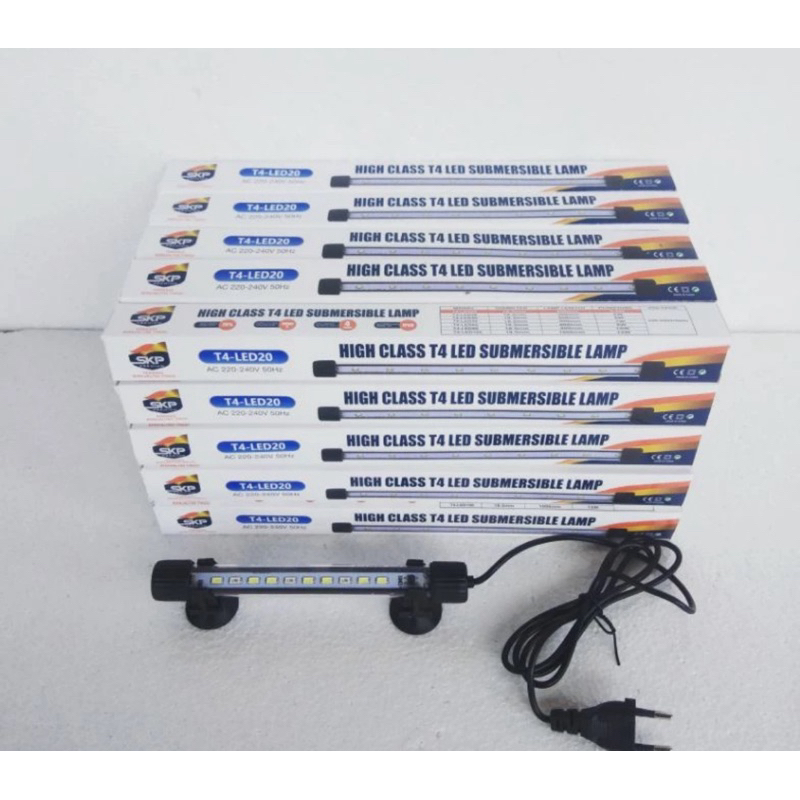 Jual Lampu celup led aquarium SKP PREMIUM T4 LED 20 untuk tank ukuran ...