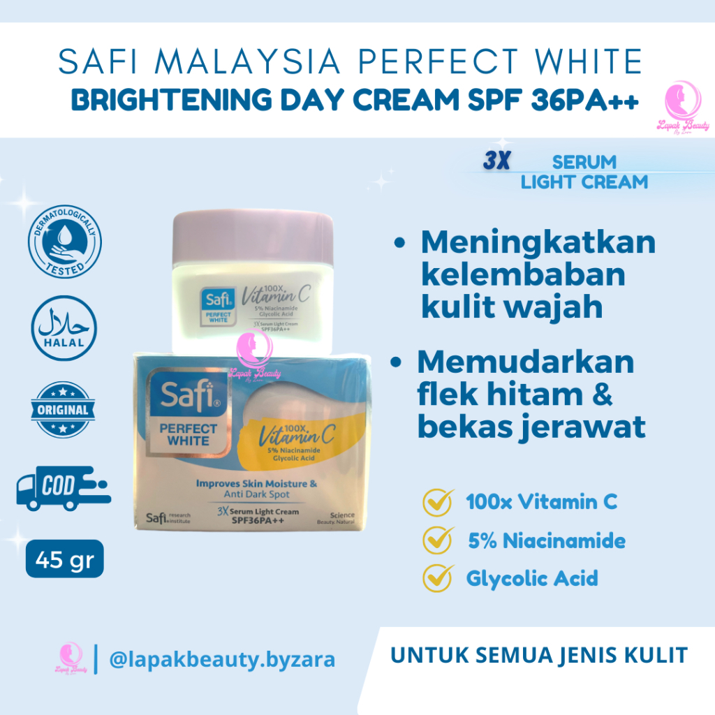 Jual Safi Brightening Day Cream Anti Dark Spot Flek Bintik Hitam Bekas ...