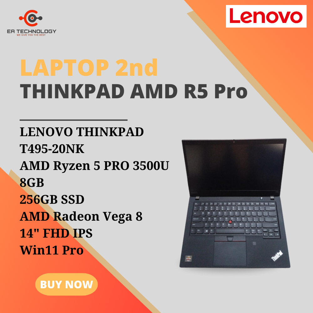 Jual LENOVO THINKPAD T495-20NK Ryzen 5 PRO 3500U 8GB 256SSD 14"FHD IPS ...