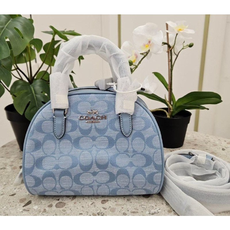 Jual Coach Sydney Satchel In Signature Chambray | Shopee Indonesia