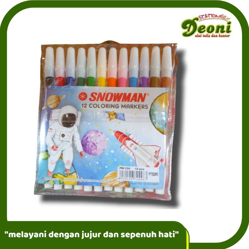 Jual SNOWMAN Marker Spidol Kecil isi 12 Pcs Warna | Shopee Indonesia