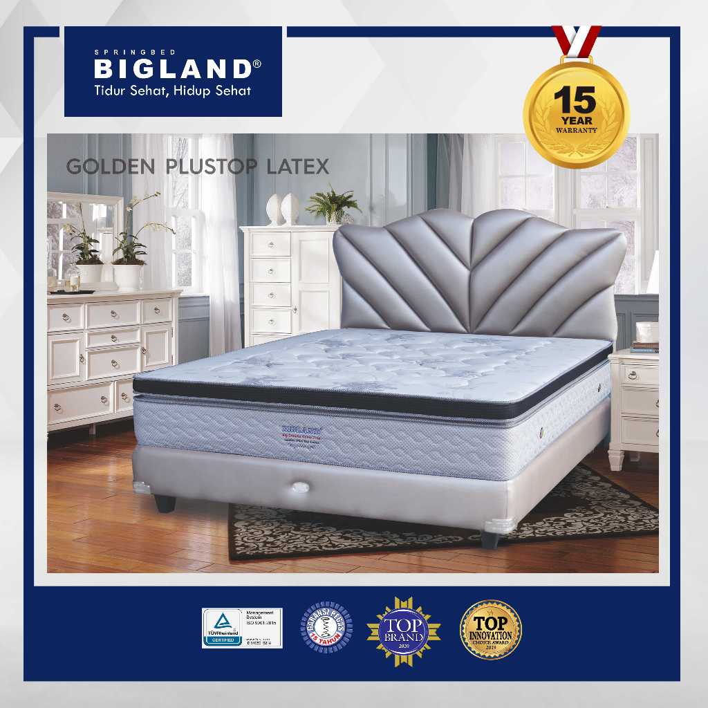 Jual Bigland Springbed Golden Plustop Latex - Kasur/Set - FREE BANTAL ...