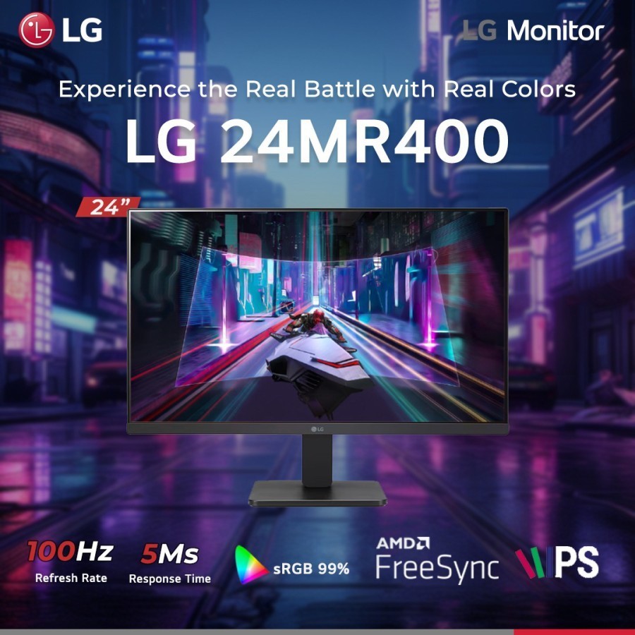 Jual Monitor LG LED 24" 24MR400-B 3-Side FHD IPS HDMI Borderless ...