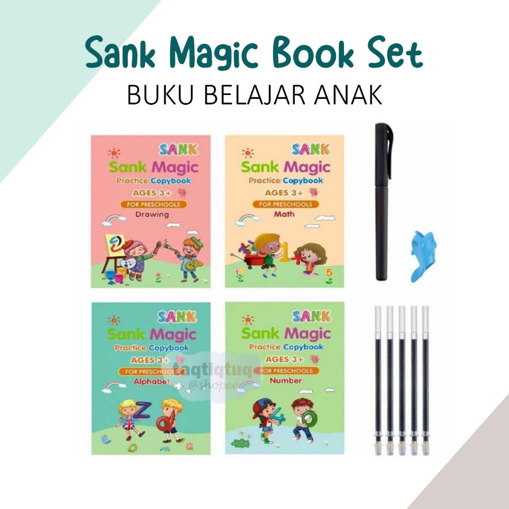 Jual PAKET LENGKAP SANK Magic Book 4 Buku Belajar Menulis Anak Buku ...
