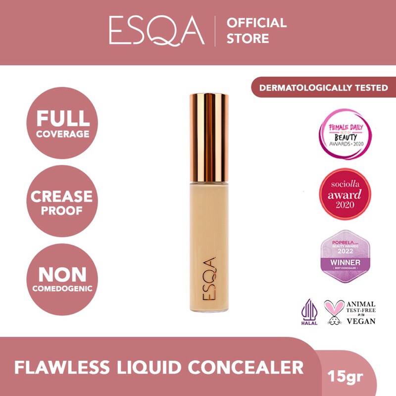 Jual Esqa Flawless Liquid Concealer shade Custard | Shopee Indonesia