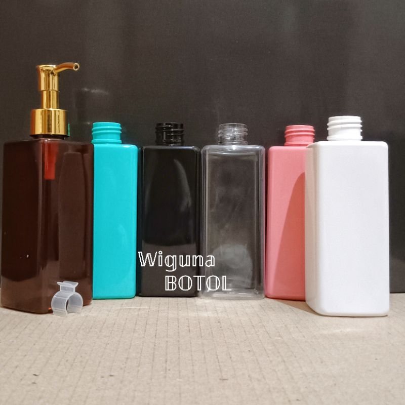 Jual Botol Pump 250ml Model Kotak Tutup Pump Clip Oil Gold / Botol Pump Clip Oil Gold 250ml ...