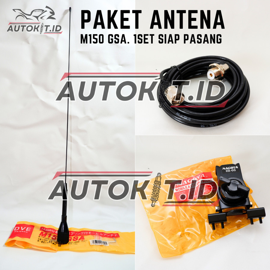 Jual PAKET ANTENA MOBIL M150 GSA UNTUK RADIO RIG FREK VHF 1 SET TINGGAL PASANG | Shopee Indonesia