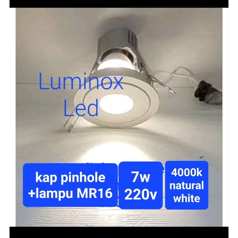 Jual kap pinhole bulat 7w 7watt Mr16 - downlight spotlight pin hole 7 watt 7w 3000k 4000k 6000k ...