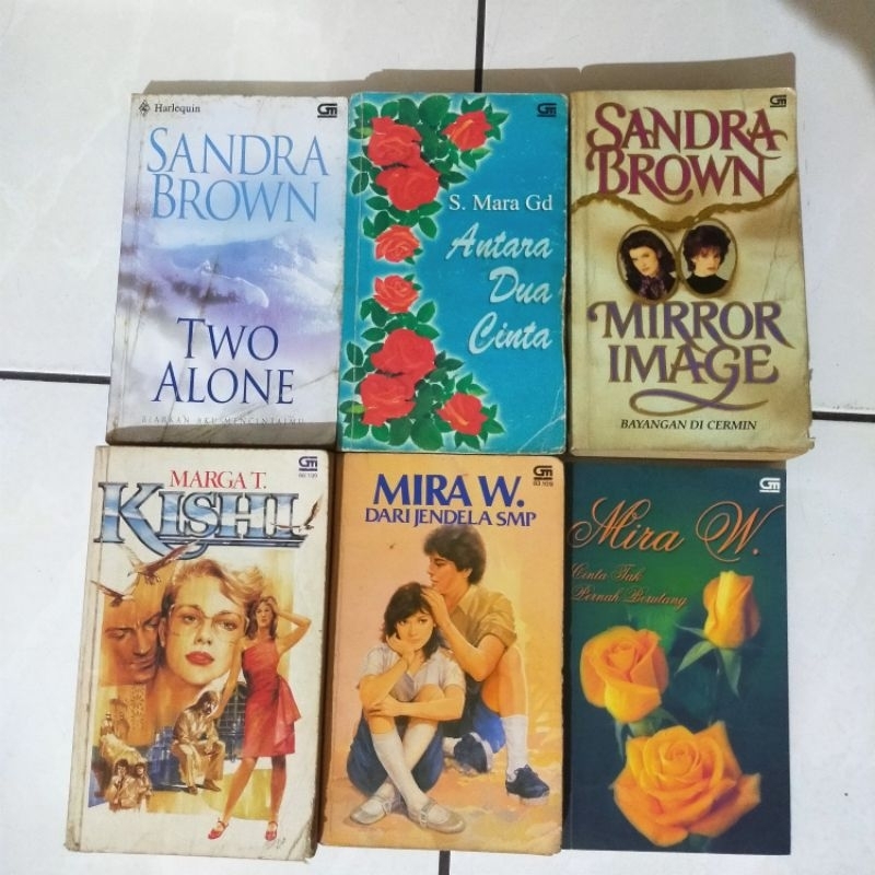 Jual Novel Kondisi Cukup Mira W, Marga T, S. Mara Gd, Sandra Brown ...