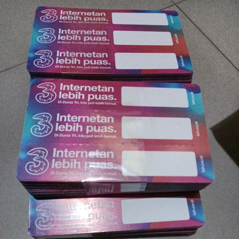 Jual Voucher kosong tri , exp 2027, produksi diy,jatim,dan nusa tenggara, berlaku nasional ...