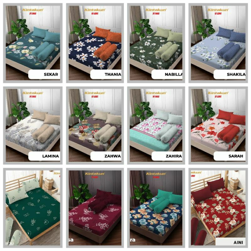 Jual Sprei kintakun 200x200 B4(Bantal 4 Extra king)motif anstrak/garis ...