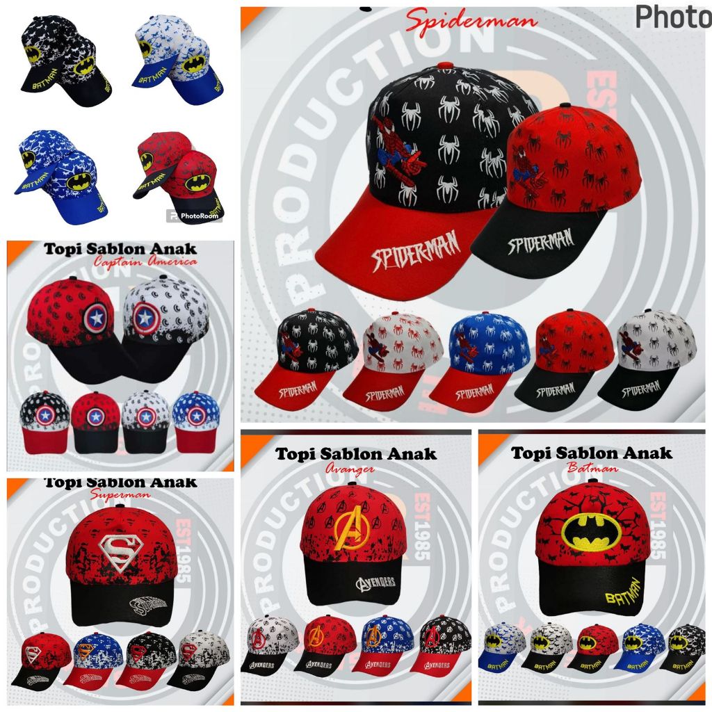 Jual Banting Harga topi anak murah, GAMBAR SUPER HERO,BATMAN,AVENGER ...