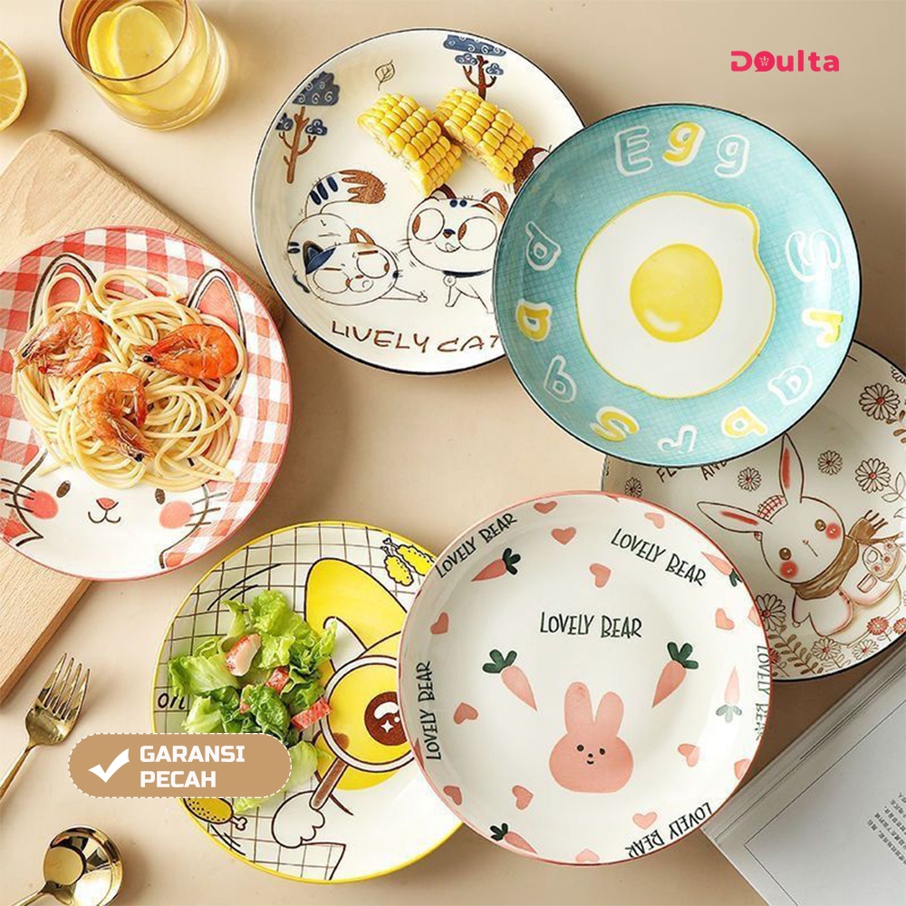 Jual Piring Makan Keramik Motif Karakter Lucu 8inc 20cm Dinner Ceramic ...