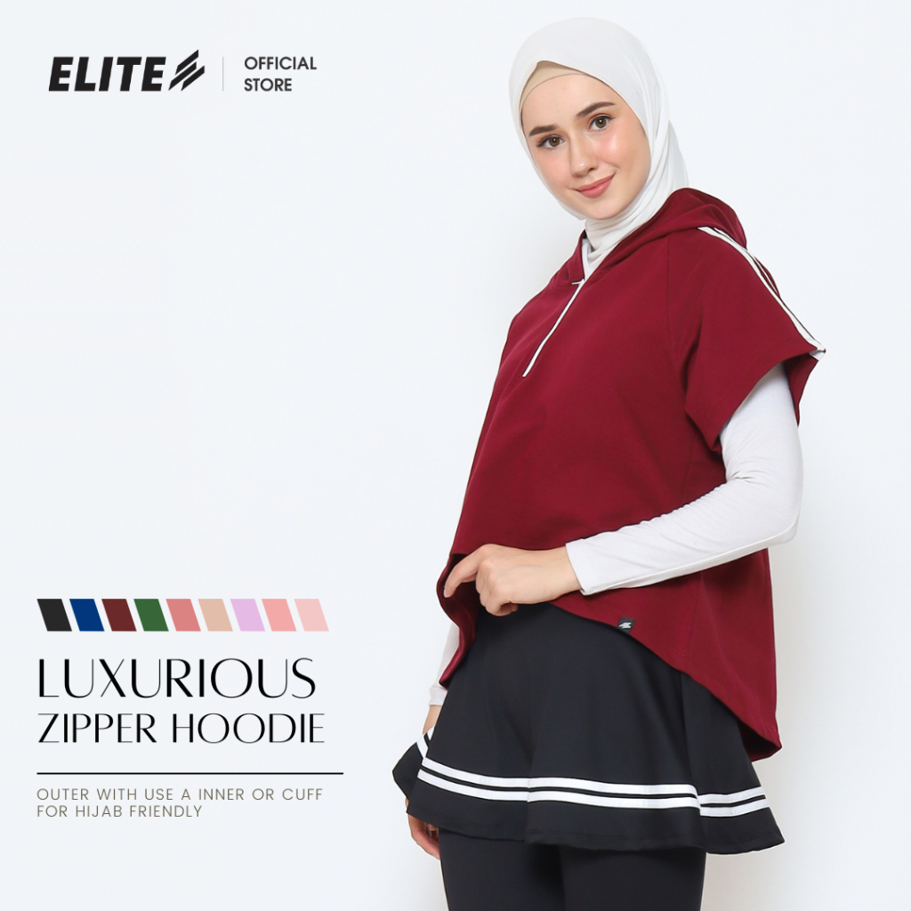 Jual ELITE - Hoodie Sporty With Zipper | Sweater Olahraga Wanita ...