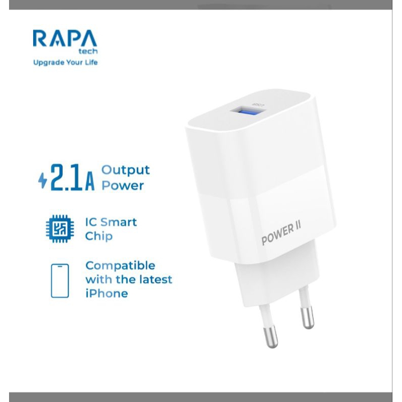 Jual RAPAtech CH1050 Power II Charger USB 2.1A RAPA IC Smart Chip ...