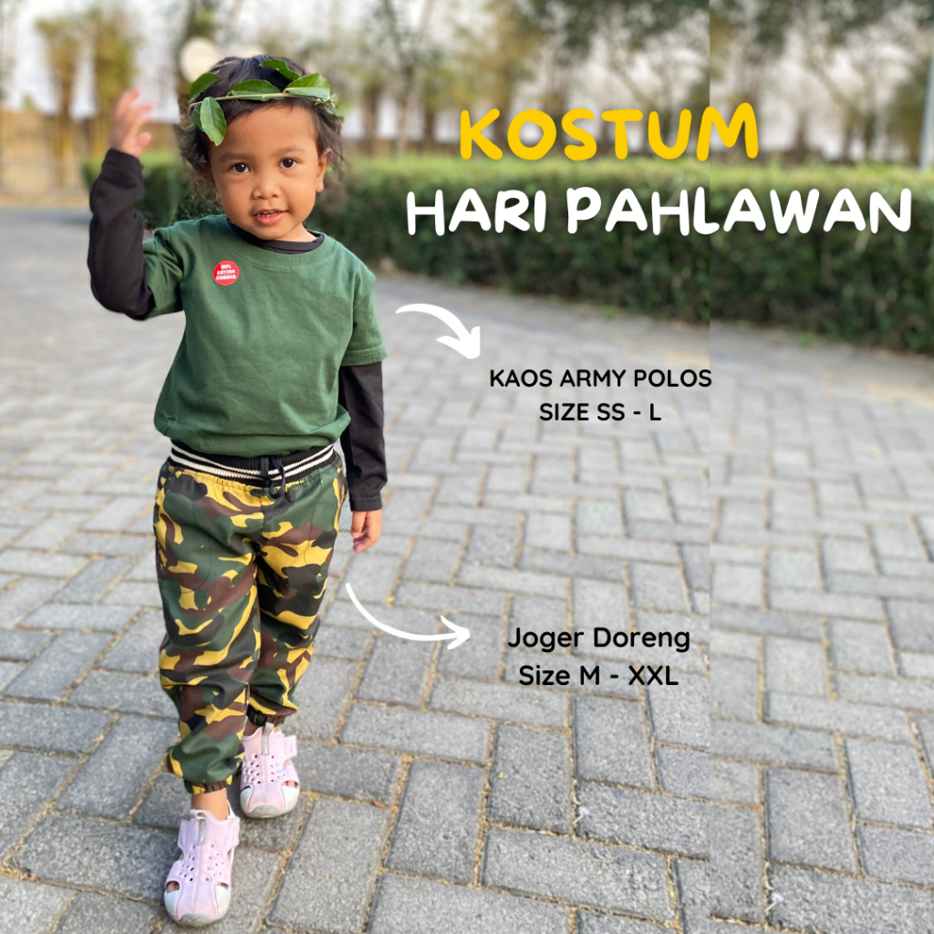 Jual SETELAN ANAK DORENG ARMY KOSTUM HARI PAHLAWAN | Shopee Indonesia