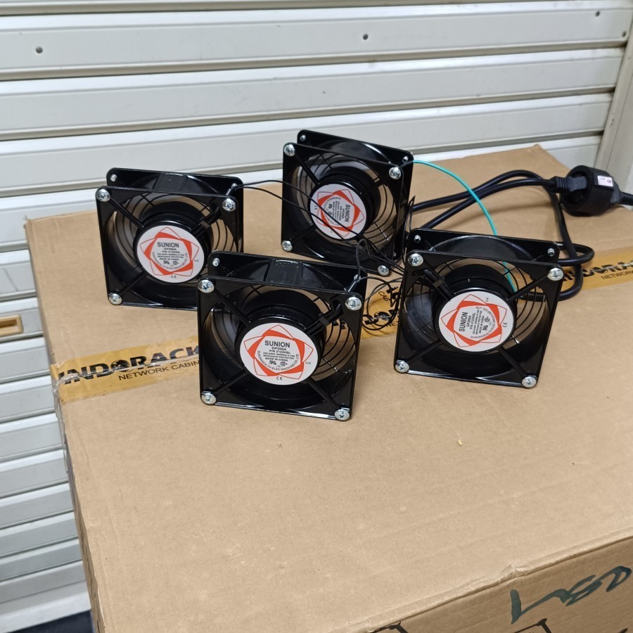 Jual quad fan for closed rack server / Roof fan 4 fan rack server ...