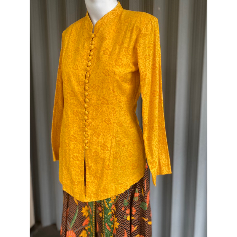Jual SEWA Kebaya Kuning Polos Set | Shopee Indonesia