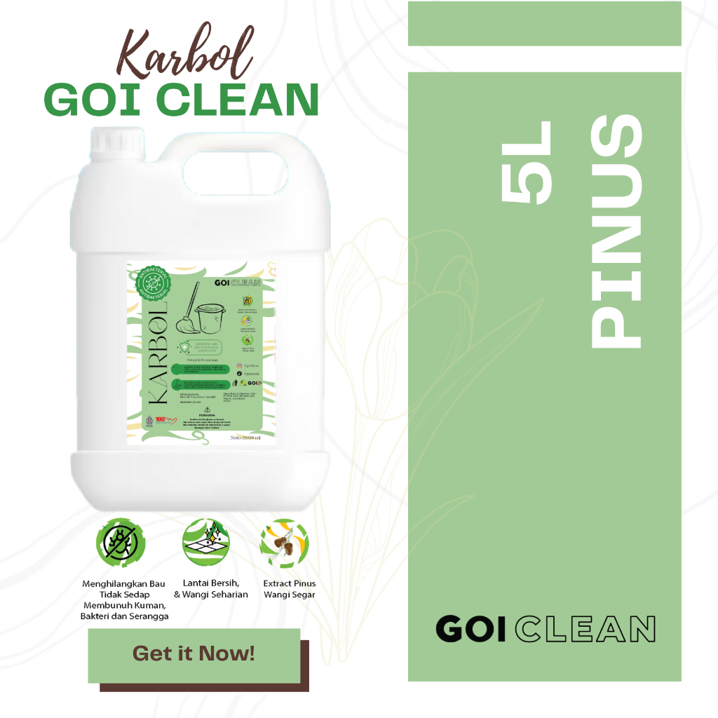 Jual GOI CLEAN | KARBOL Sereh & Pinus 5000 ml 5 Liter Cairan Pembersih Lantai Anti Bakteri ...