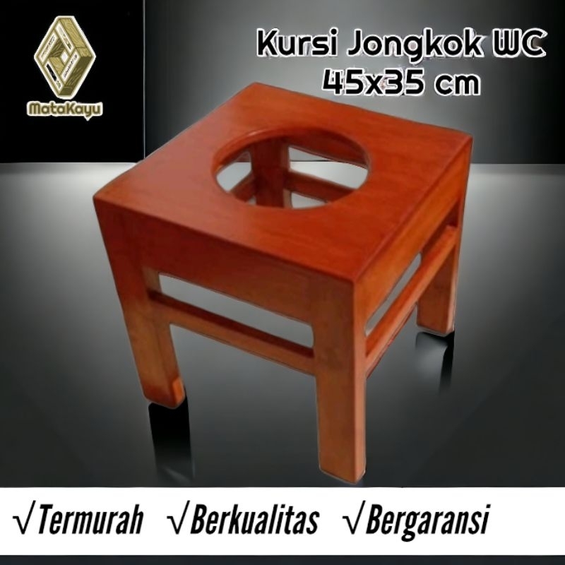 Jual Kursi toilet wc closet duduk portable kayu kursi bolong jongkok ...