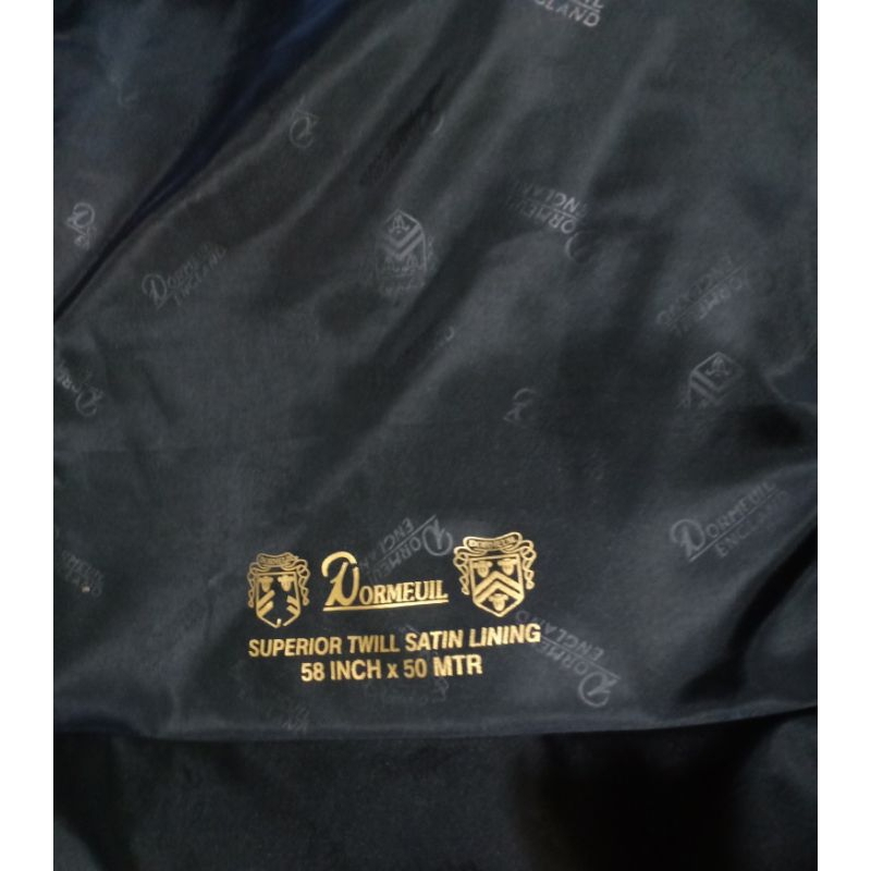 Jual Kain satin dourmeuil kain furing jas kain halus hitam | Shopee ...