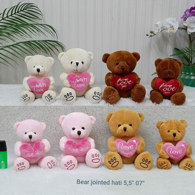 Jual Boneka Beruang Kecil 14cm/5"/Boneka Teddy Bear With Love/Boneka ...
