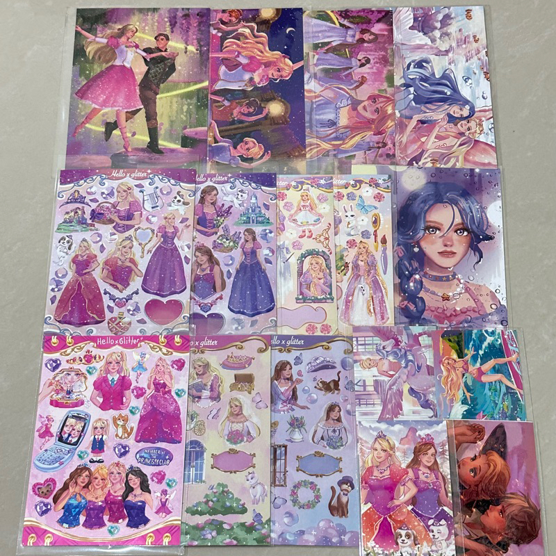 Jual helloxglitter barbie fanart removable sticker & art print/postcard ...