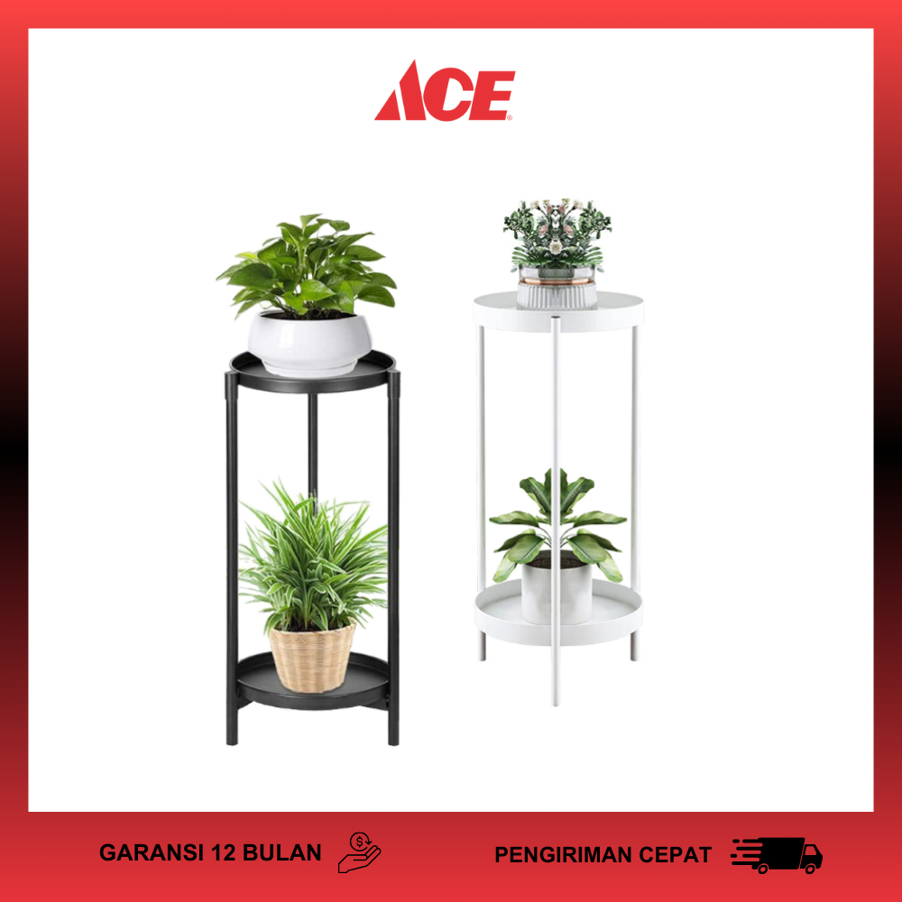 Jual ACE Rak Tanaman 2 Susun Besi Rak Bunga Hias Standing Platter Rak ...