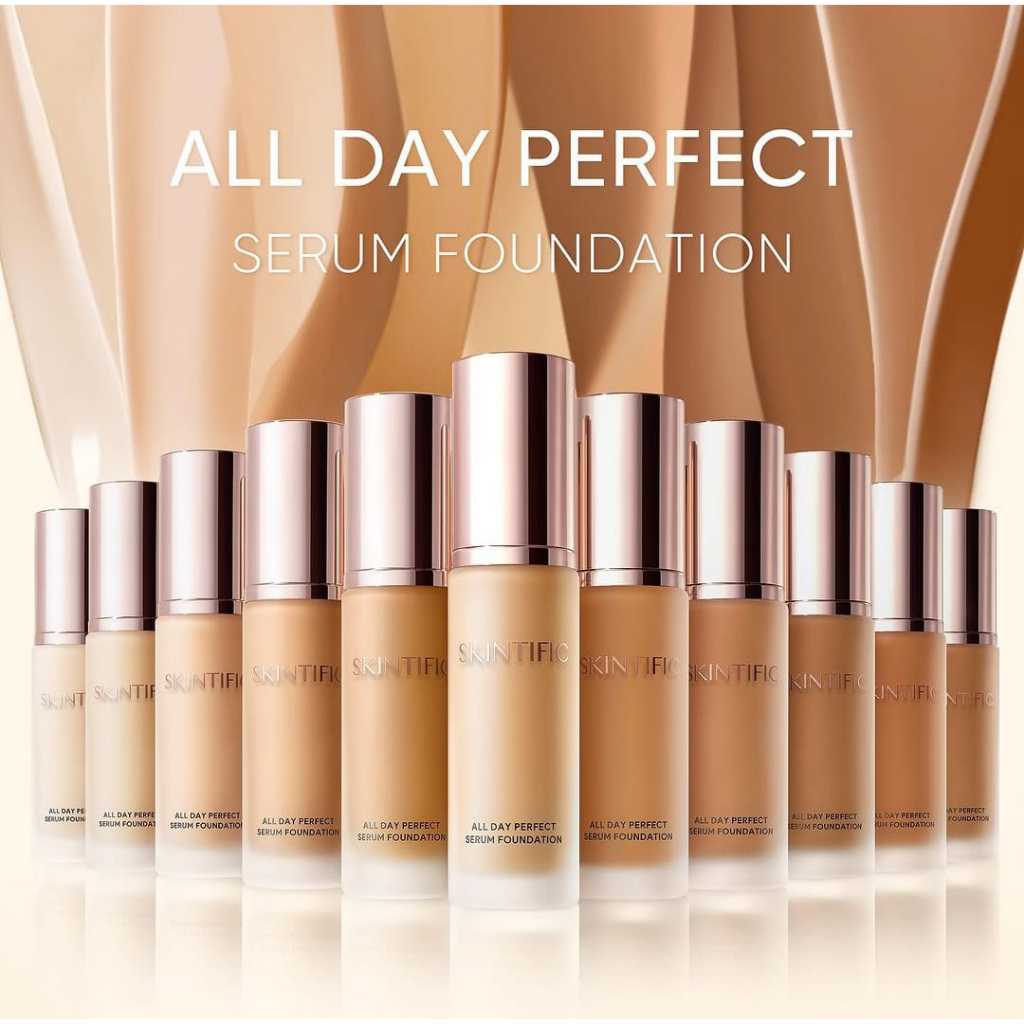 Jual SKINTIFIC All Day Perfect Serum Foundation Full Coverage Tahan ...